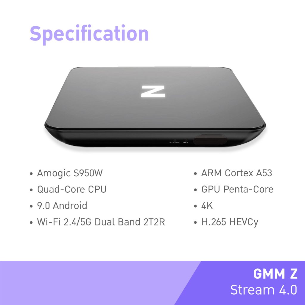 กล่องรับสัญญาณอินเทอร์เน็ตทีวี GMM Z Stream 4.0 - GMMZ