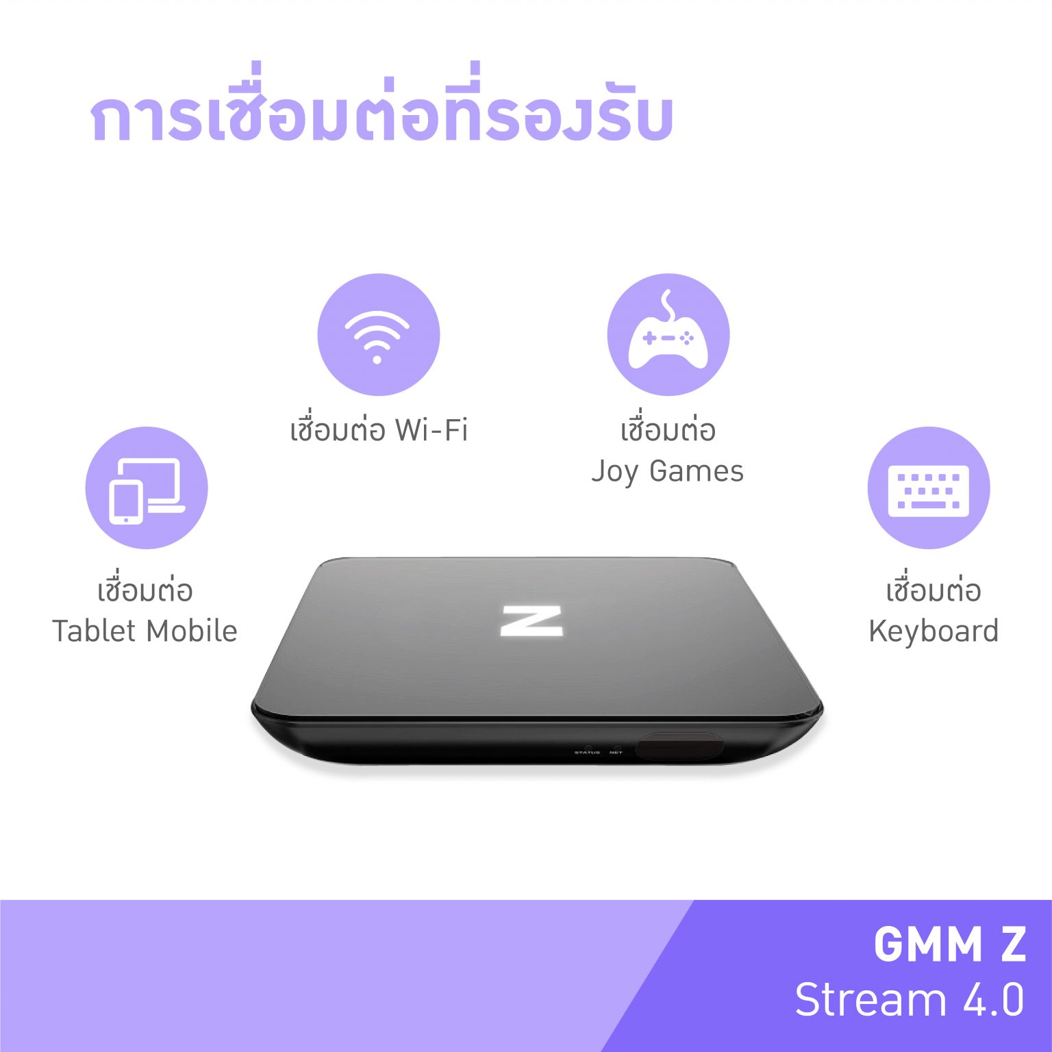 กล่องรับสัญญาณอินเทอร์เน็ตทีวี GMM Z Stream 4.0 - GMMZ