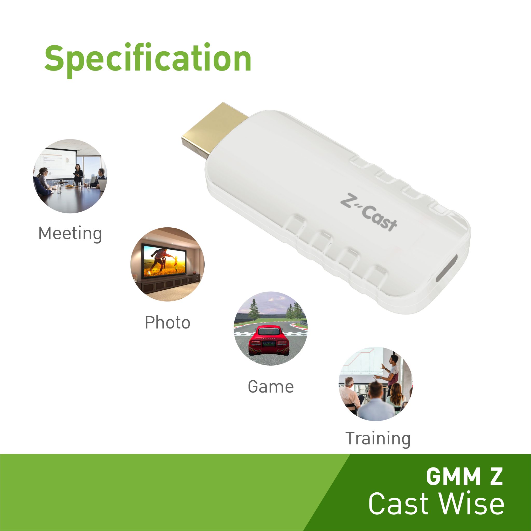 อุปกรณ์รับสัญญาณอินเทอร์เน็ตทีวี GMM Z Cast รุ่น Wise - GMMZ