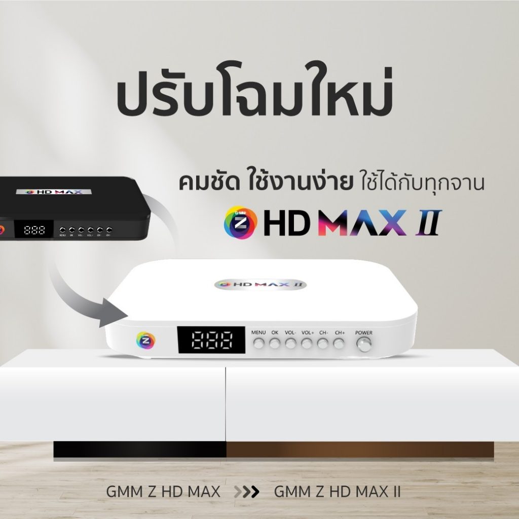 กล่องรับสัญญาณดาวเทียม GMMZ HD MAX II (เอชดี แมกซ์ สอง)